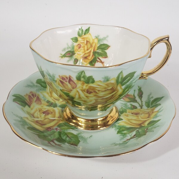 Royal Albert Yellow Tea Rose Set - Etsy