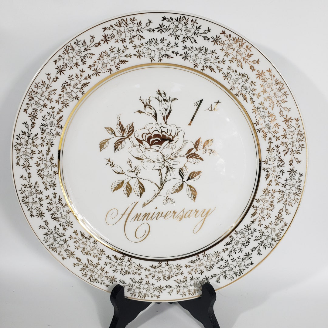 1st Anniversary A Gift of Love Plate by Giftcraft Toronto Made in Japan ...