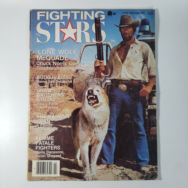 Fighting Stars Magazine February 1983 Long Wolf Mcquade, Budojujutsu ...