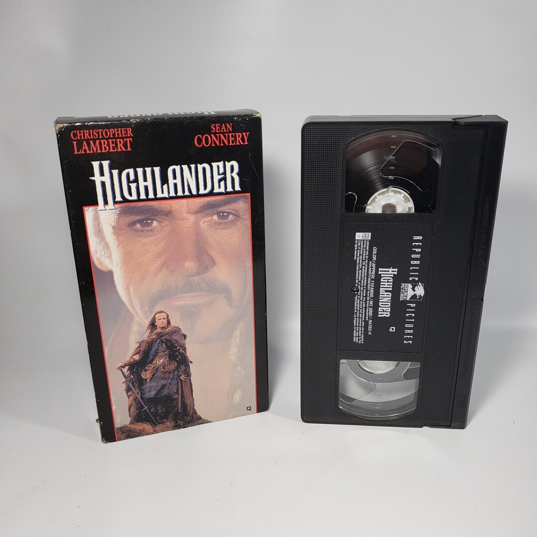 Highlander VHS Christopher Lambert, Sean Connery Republic Pictures - Etsy