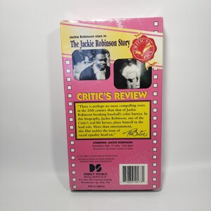The Jackie Robinson Story VHS Family Favorites Critic's Pics 1997 ...