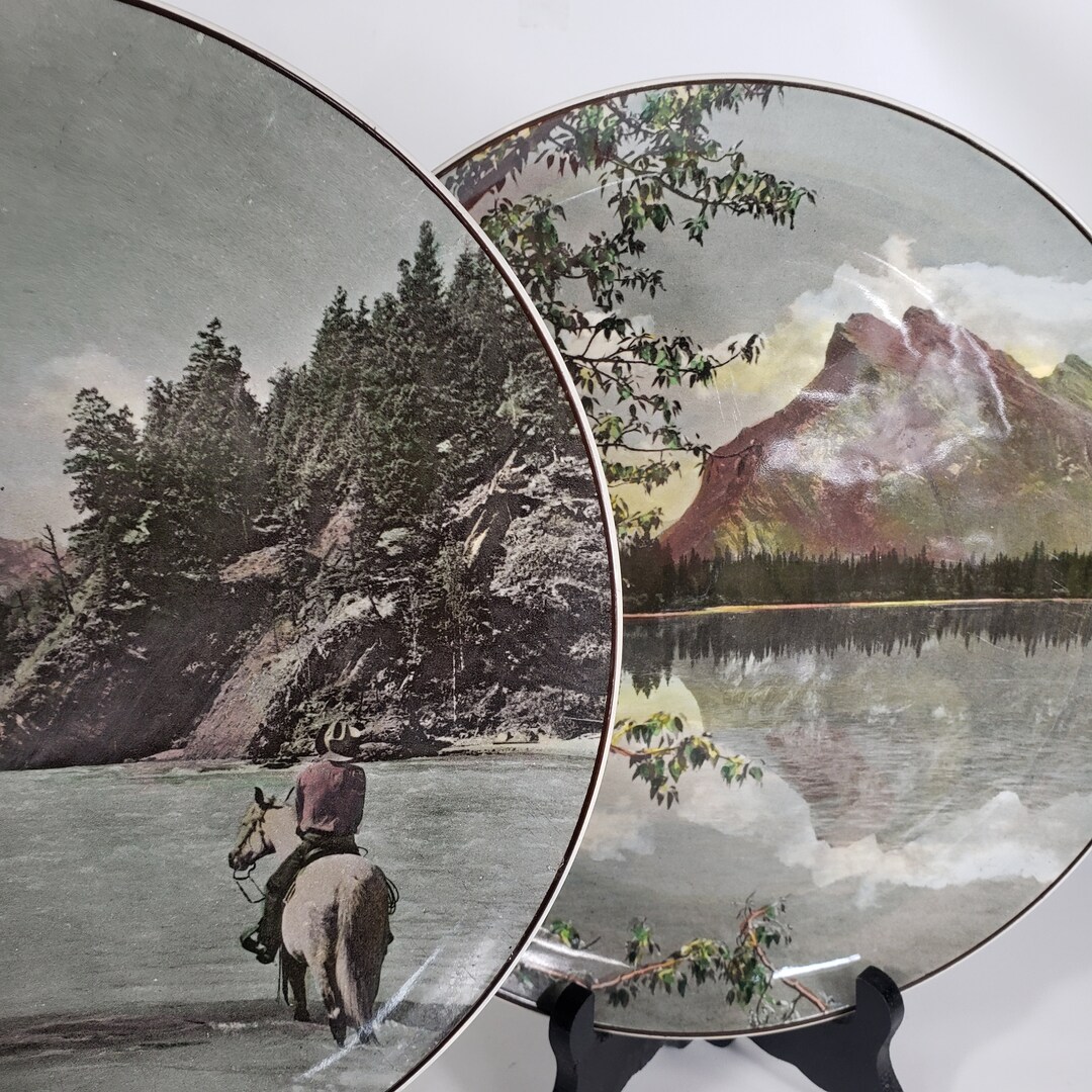 Royal Doulton Vermillion Lake and Bow Falls Decorative Plates - Etsy