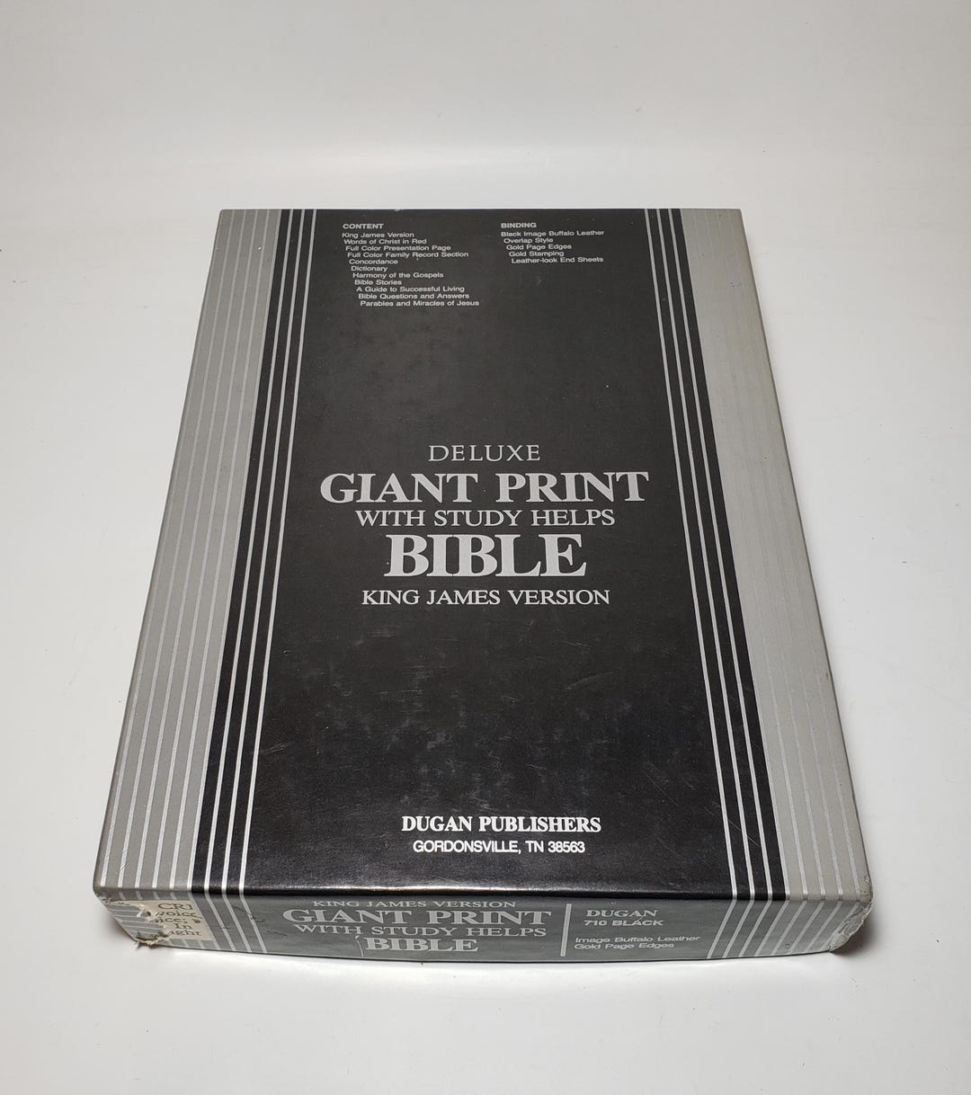 Deluxe Giant Print Bible With Study Helps, King James Version, Black ...