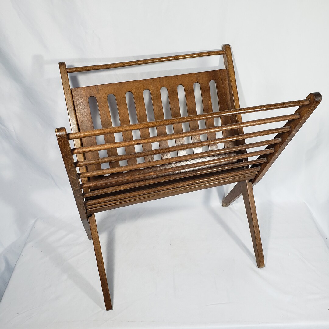 Nasco Yugoslavian Beachwood Magazine Organizer Mid Century Masterpiece ...