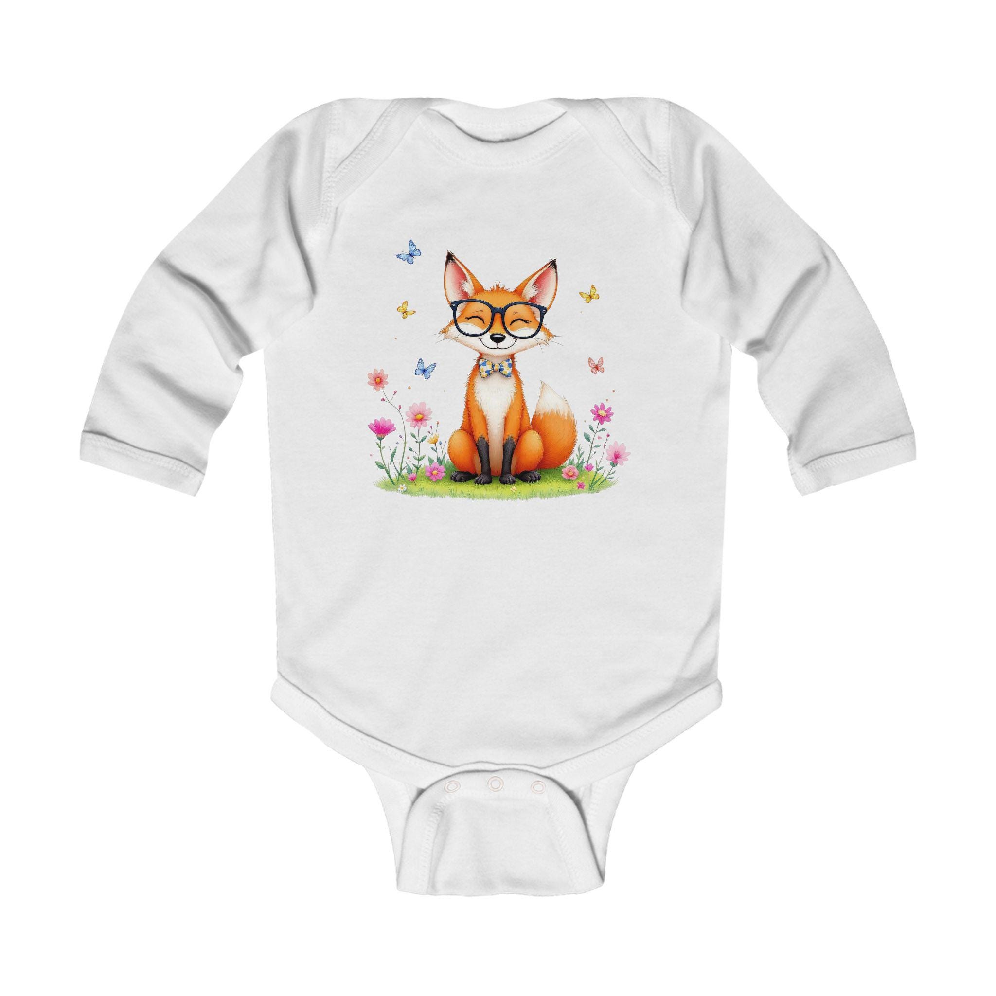 Adorable Fox Infant Bodysuit, Cute Baby Clothes, Long Sleeve Onesie ...