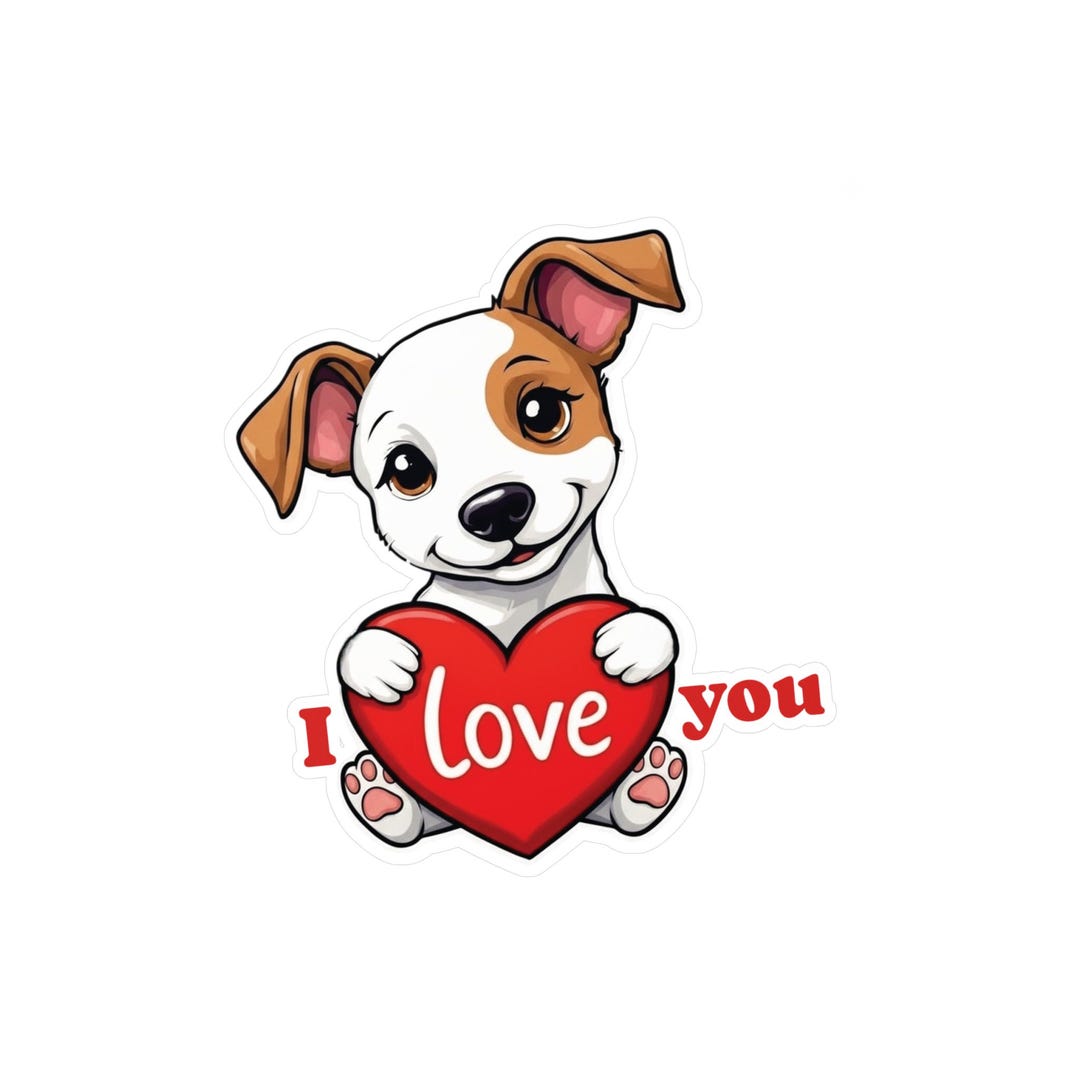 Puppy I Love You Vinyl Decal | Dog Sticker - Etsy