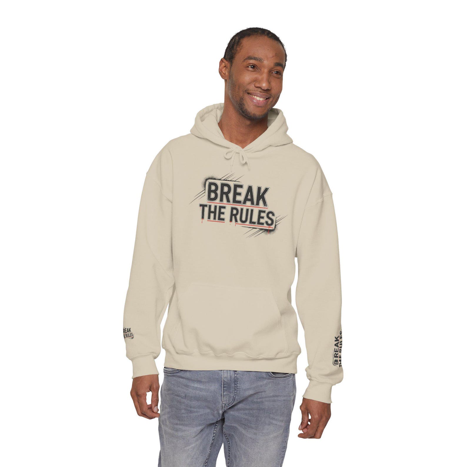 Break the Rules Hoodie: Typographic Brutalism - Etsy