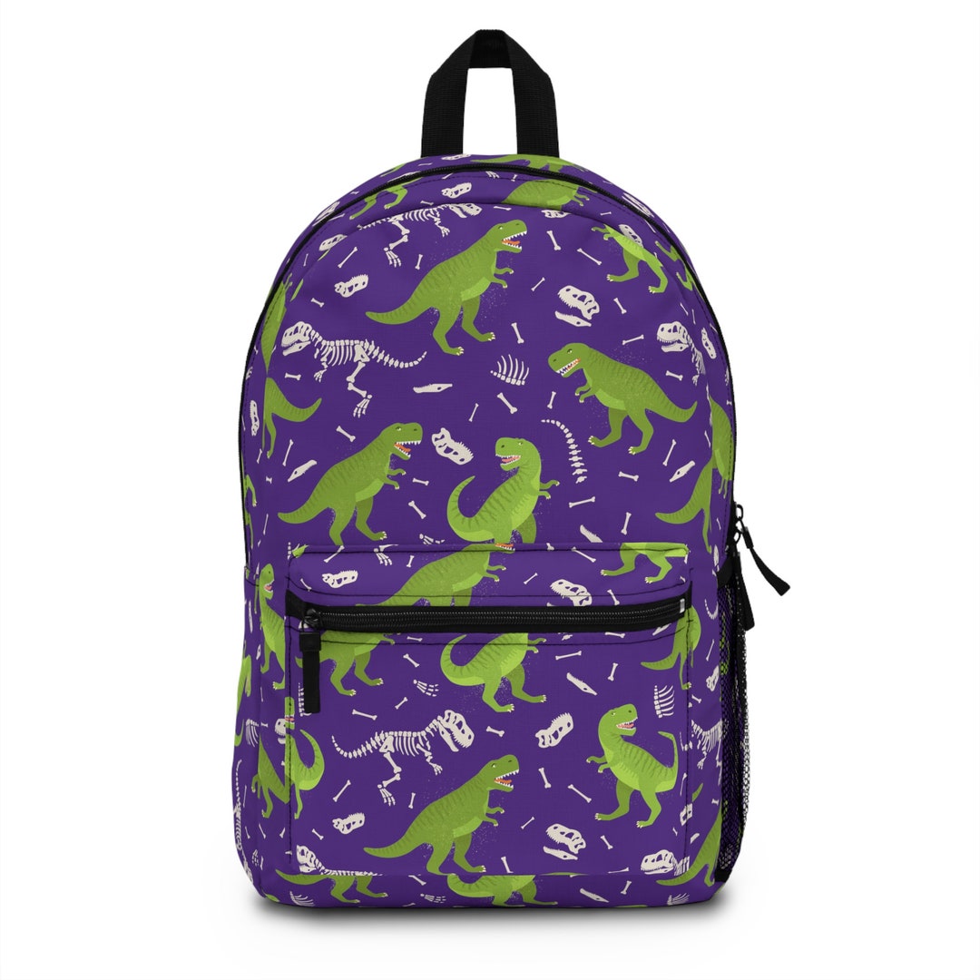 Purple Skeleton Backpack T-rex Backpack Dinosaur Backpack School ...