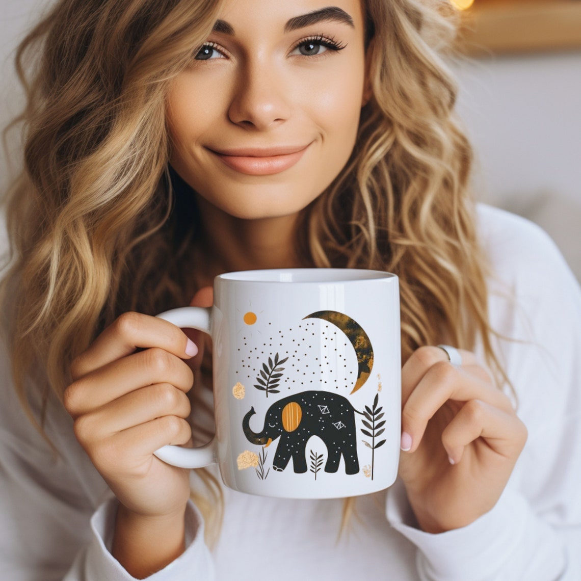 Boho Elephant Mug, Elephant Coffee Mug, Elephant Gifts for Women ...