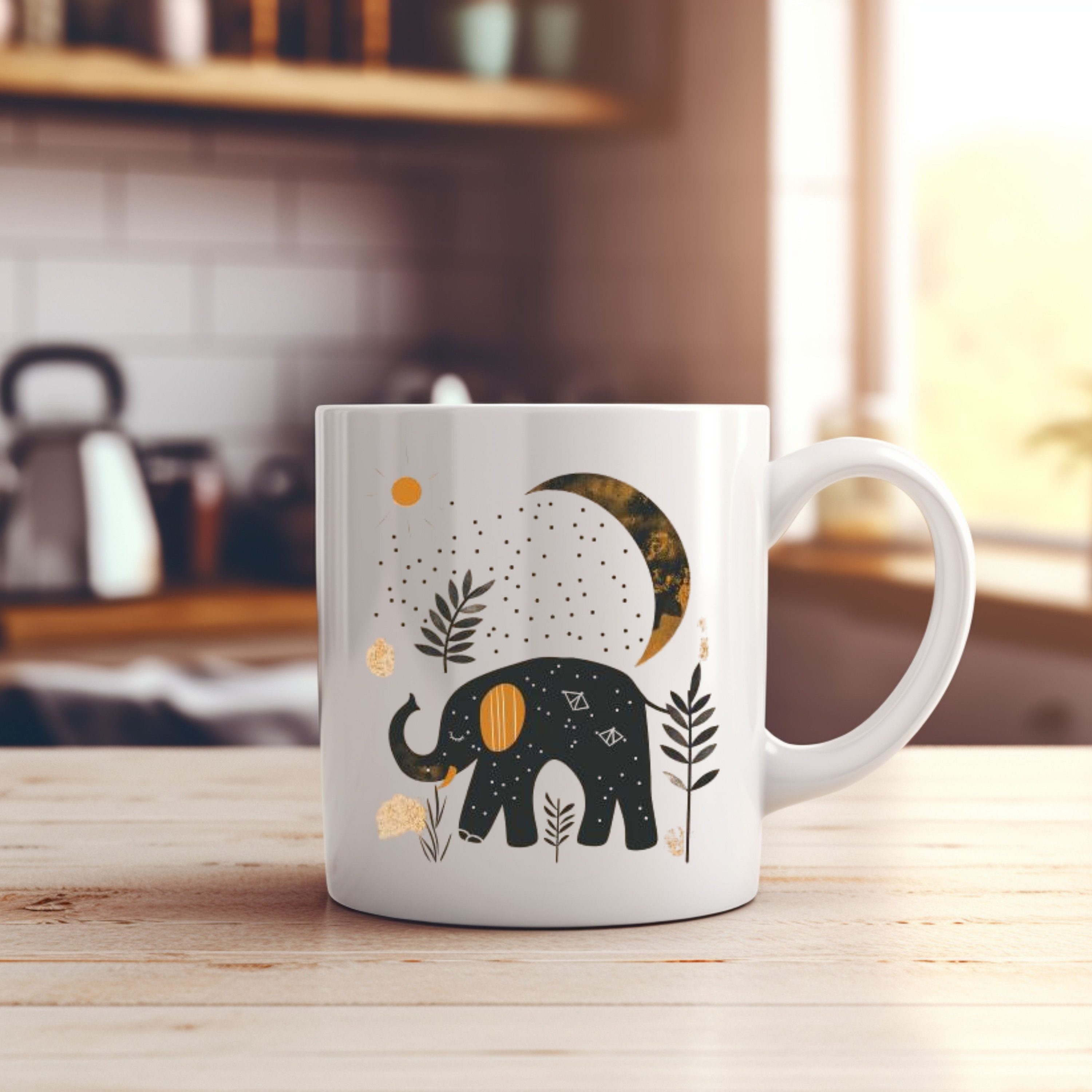 Boho Elephant Mug, Elephant Coffee Mug, Elephant Gifts for Women ...