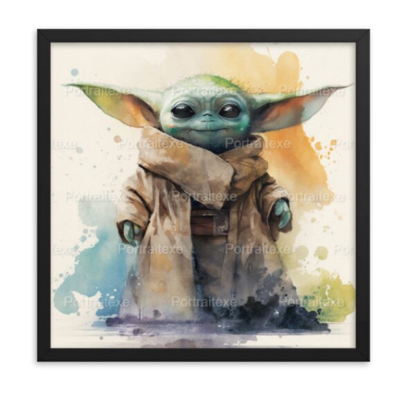 Printable Aquarelle Grogu Poster 4K, Baby Yoda, Star Wars Digital Print ...