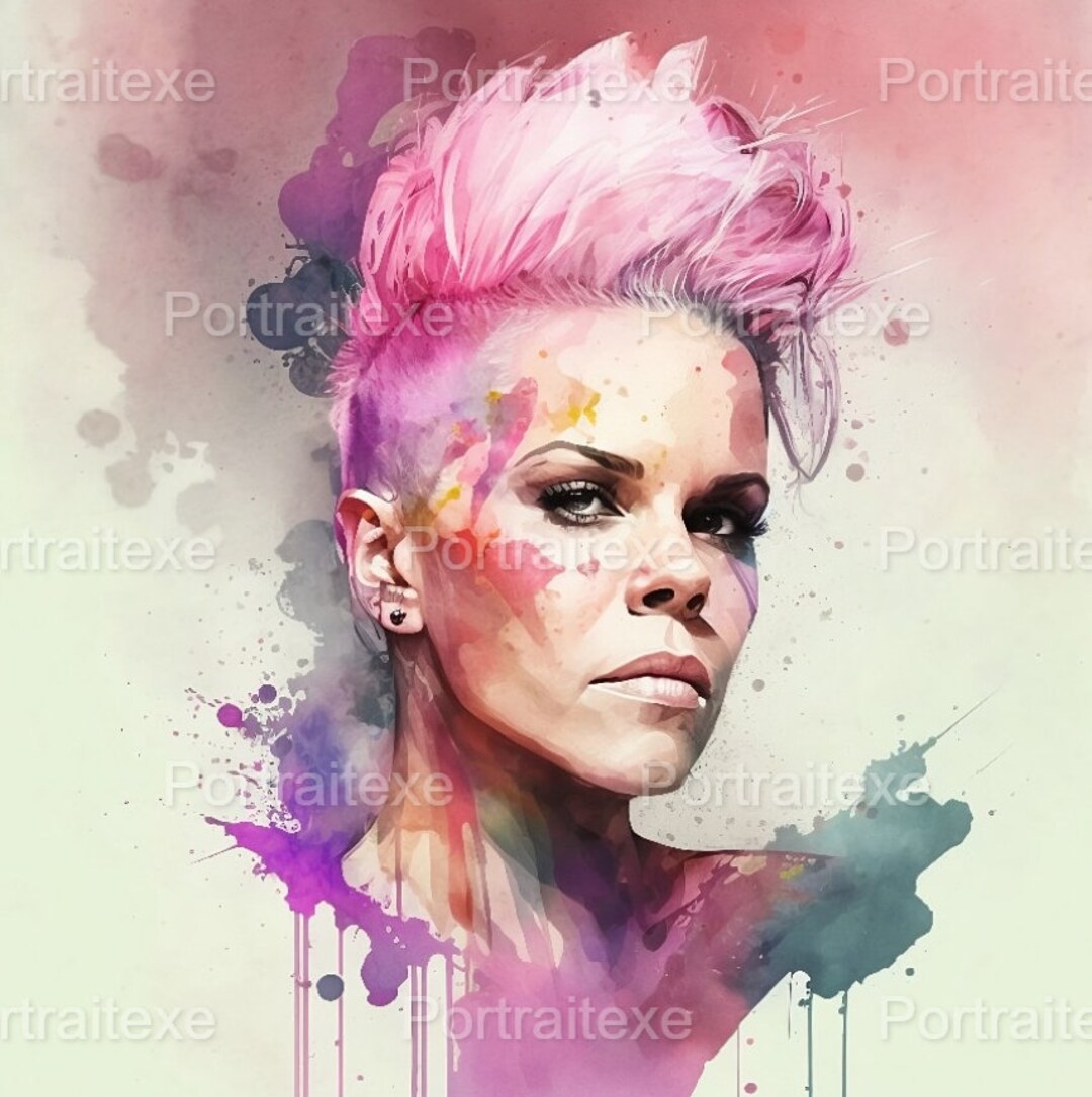 Pnk Poster 4k Digital Print Home Decor Instant Download Wall Art Printable Aquarelle Etsy