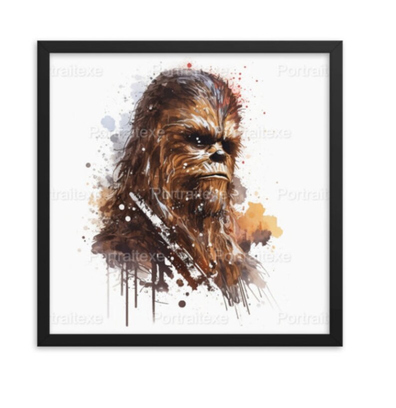 Printable Aquarelle Chewbacca Poster 4K, Star Wars, Digital Print, Home ...