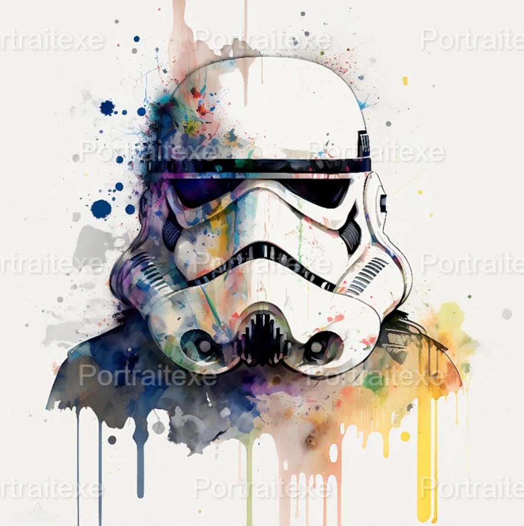 Printable Aquarelle Stormtrooper Poster 4K, Star Wars, Digital Print ...