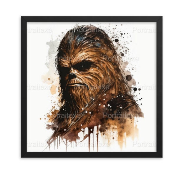 Printable Aquarelle Chewbacca Poster 4K, Star Wars, Digital Print, Home ...