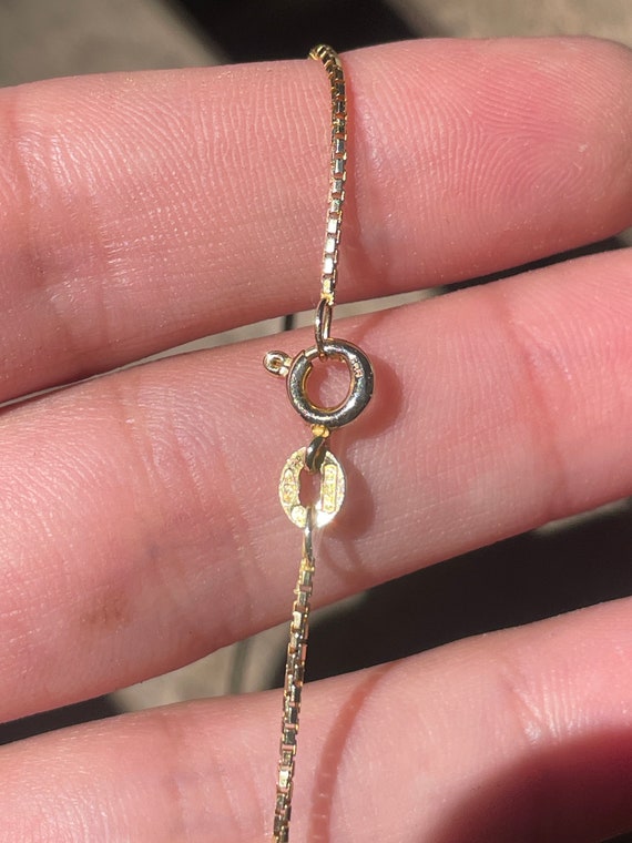 14k gold estate vintage solitaire real diamond neckla… - Gem