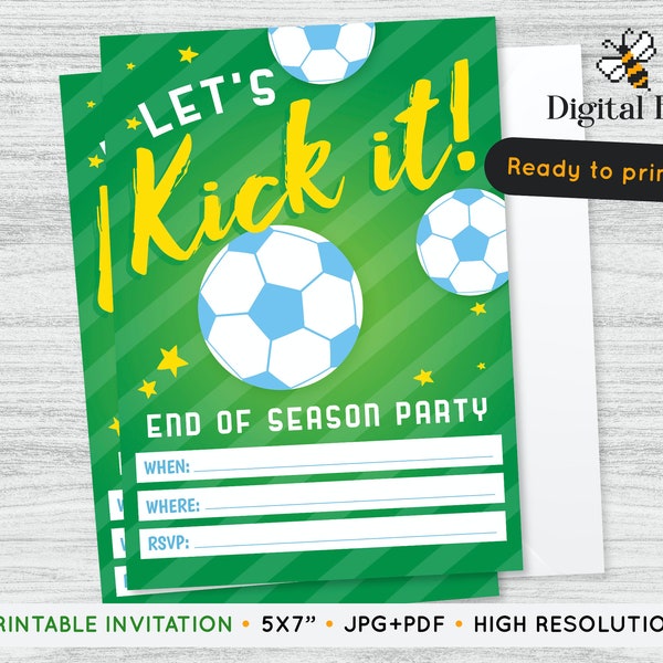 End of Season Soccer Party Invitation - Etsy