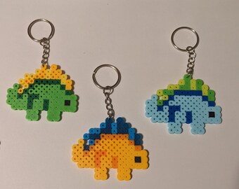 Dinosaur Perler Bead Keychains - Etsy
