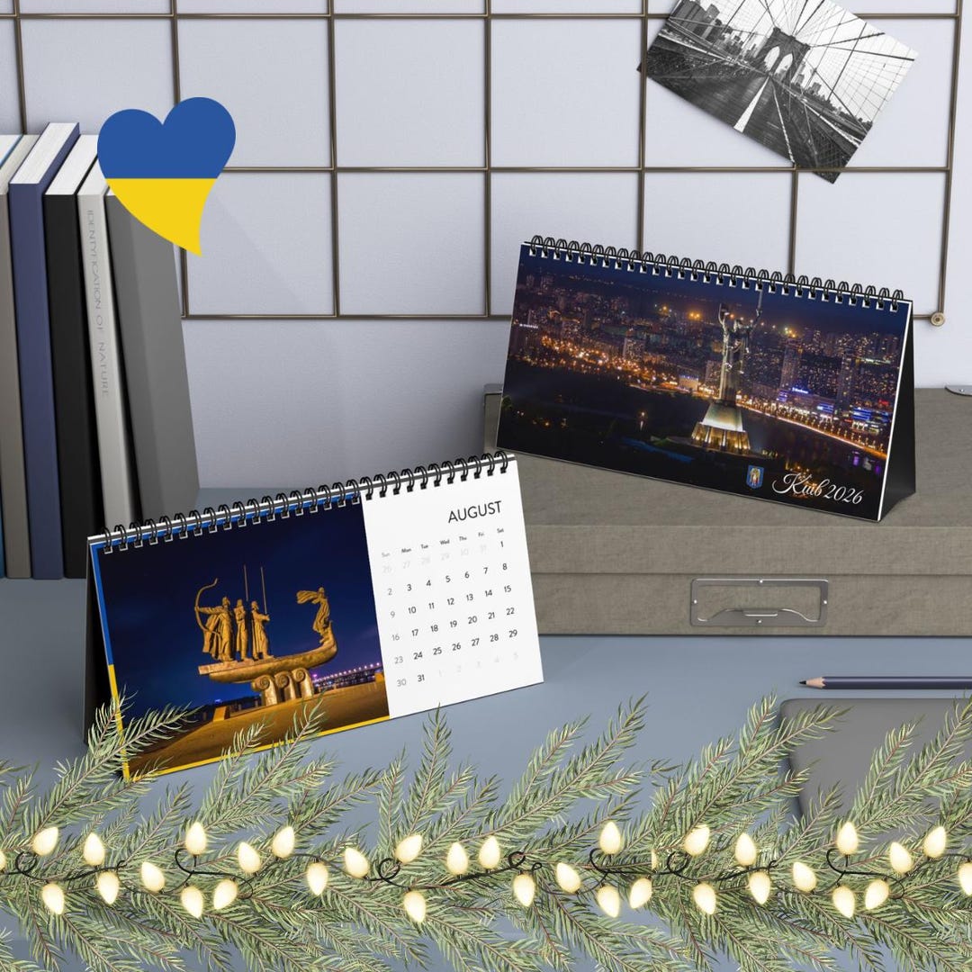 2026 Kyiv or Custom Ukrainian City Desk Calendars — 300+ Locations ...
