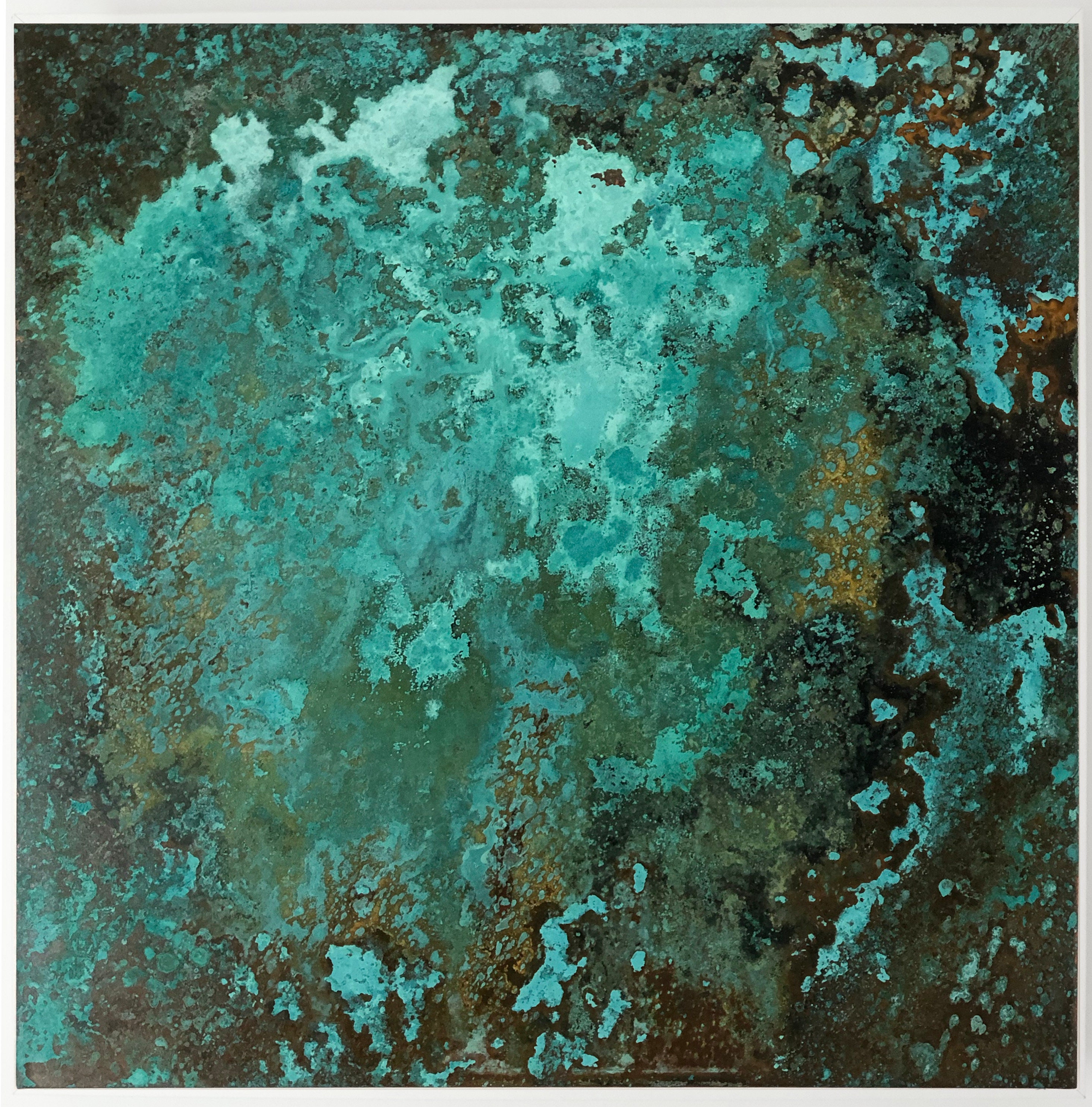 Handmade Contemporary Blue/green Splash Copper Wall Art - Etsy
