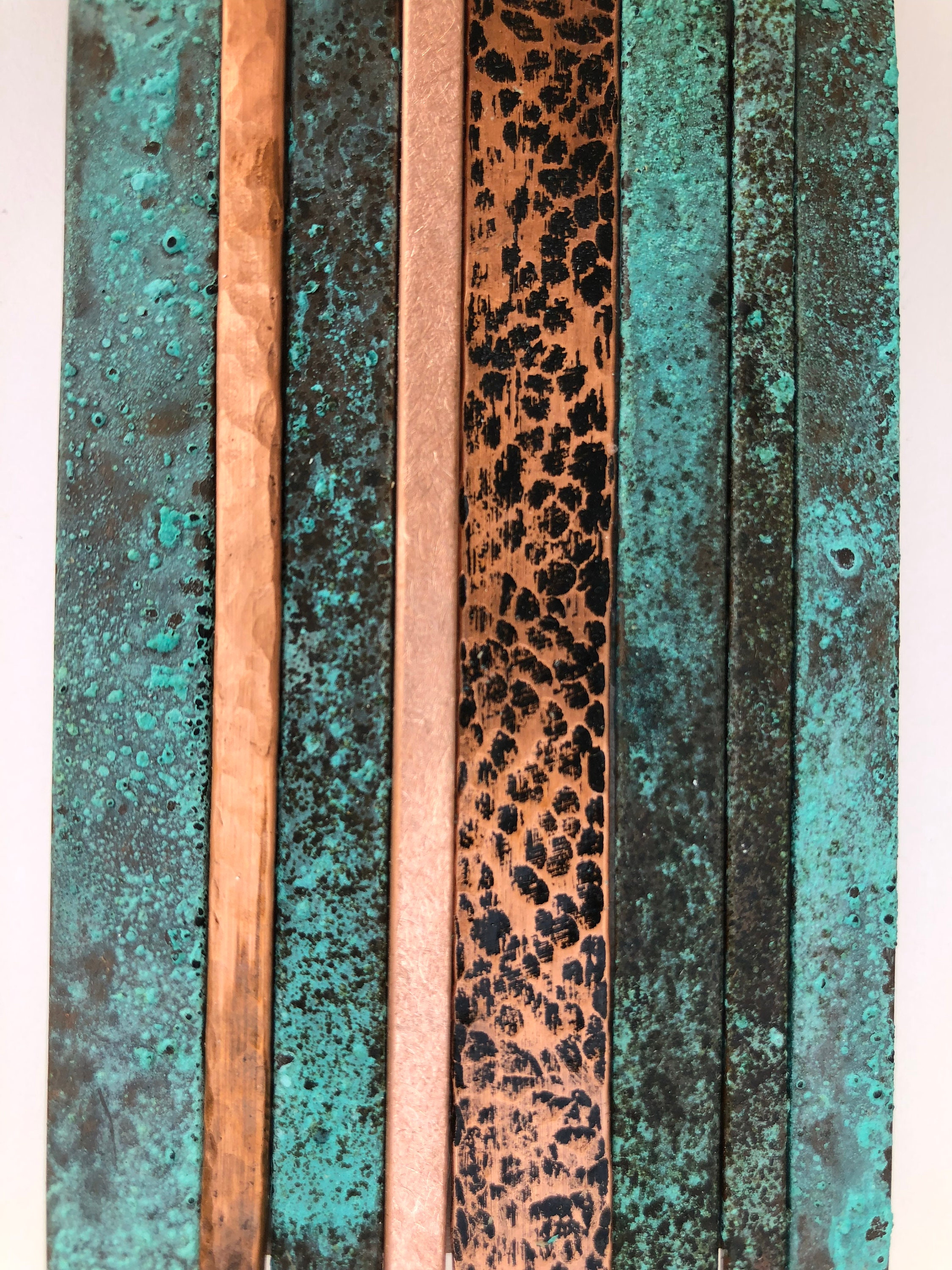 Handmade Contemporary Copper Patina Blue Wall Art - Etsy UK