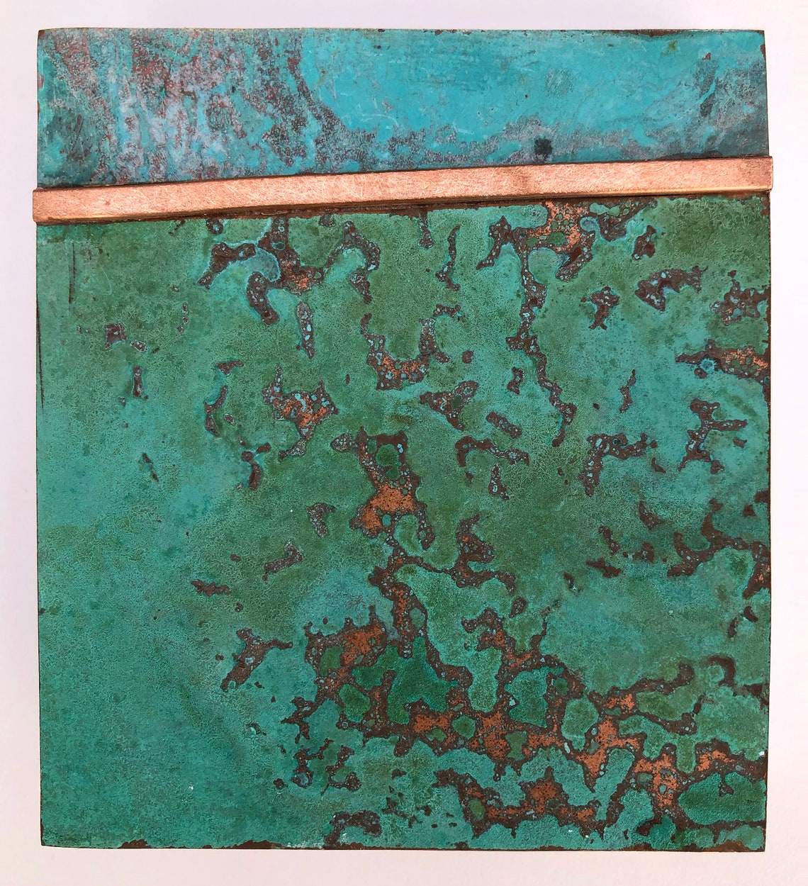 Handmade 3D Copper Patina Landscape Wall Art - Etsy