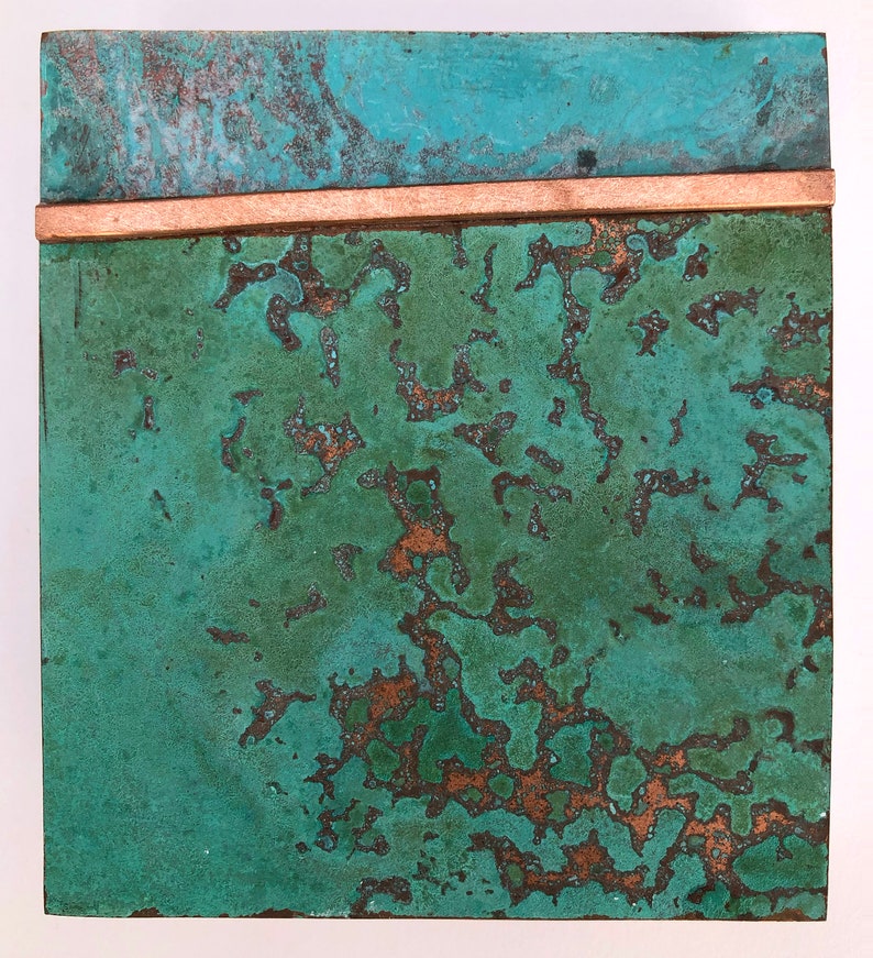Handmade 3D Copper Patina Landscape Wall Art - Etsy