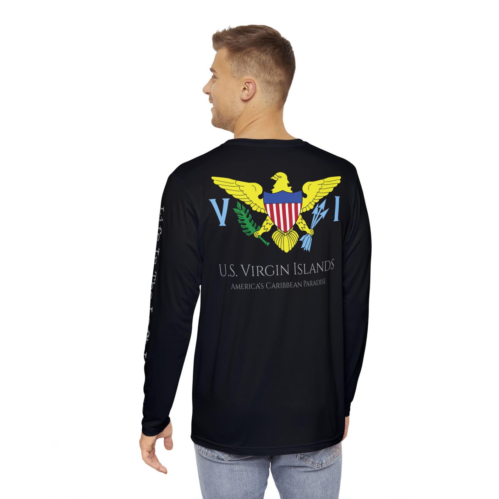 U.S. Virgin Islands Men's Performance Long Sleeve Shirt - Etsy