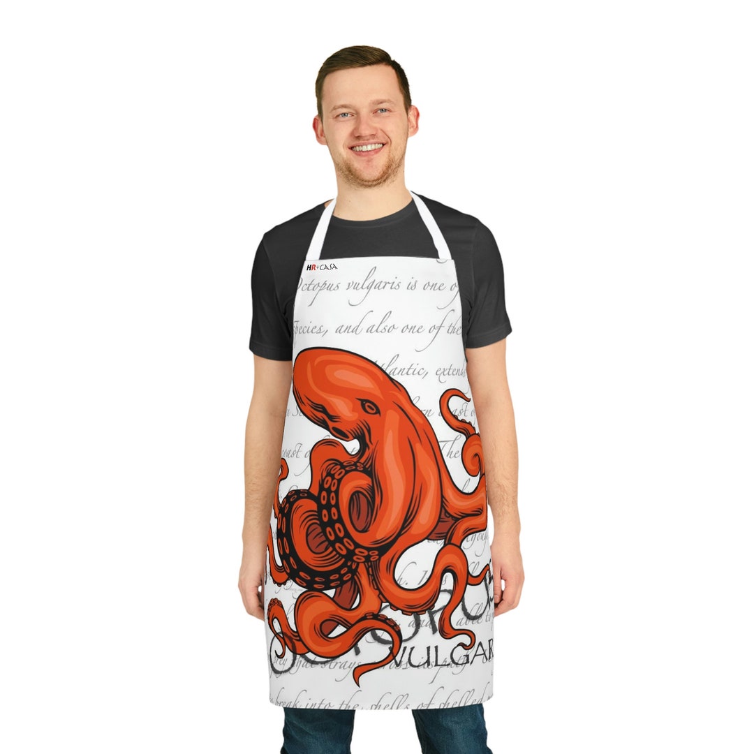 Professional Chef Apron With Octopus Design - Durable and Stylish ...