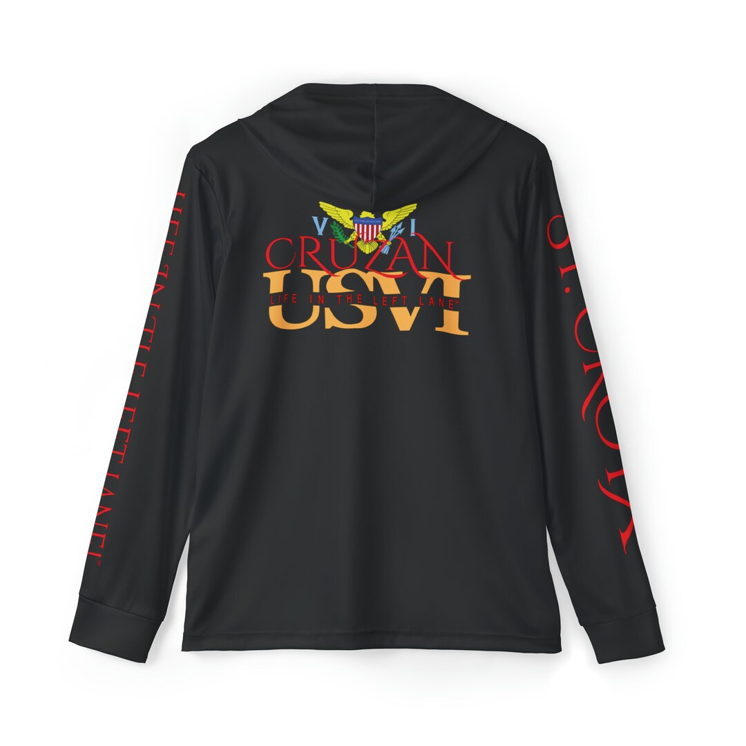 ST. CROIX, "cruzan" U.S. Virgin Islands Men's Sports Hoodie With UPF 50 ...