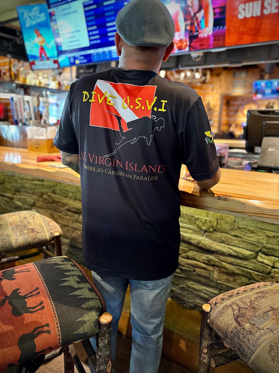 U.S. Virgin Islands Men's Scuba Performance Short Sleeve Tee - Etsy