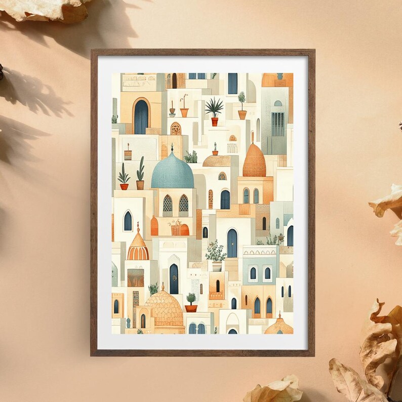 Arabian Cityscapes: Seamless Wall Art Instant Download - Etsy