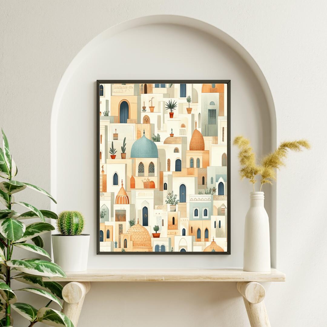 Arabian Cityscapes: Seamless Wall Art Instant Download - Etsy