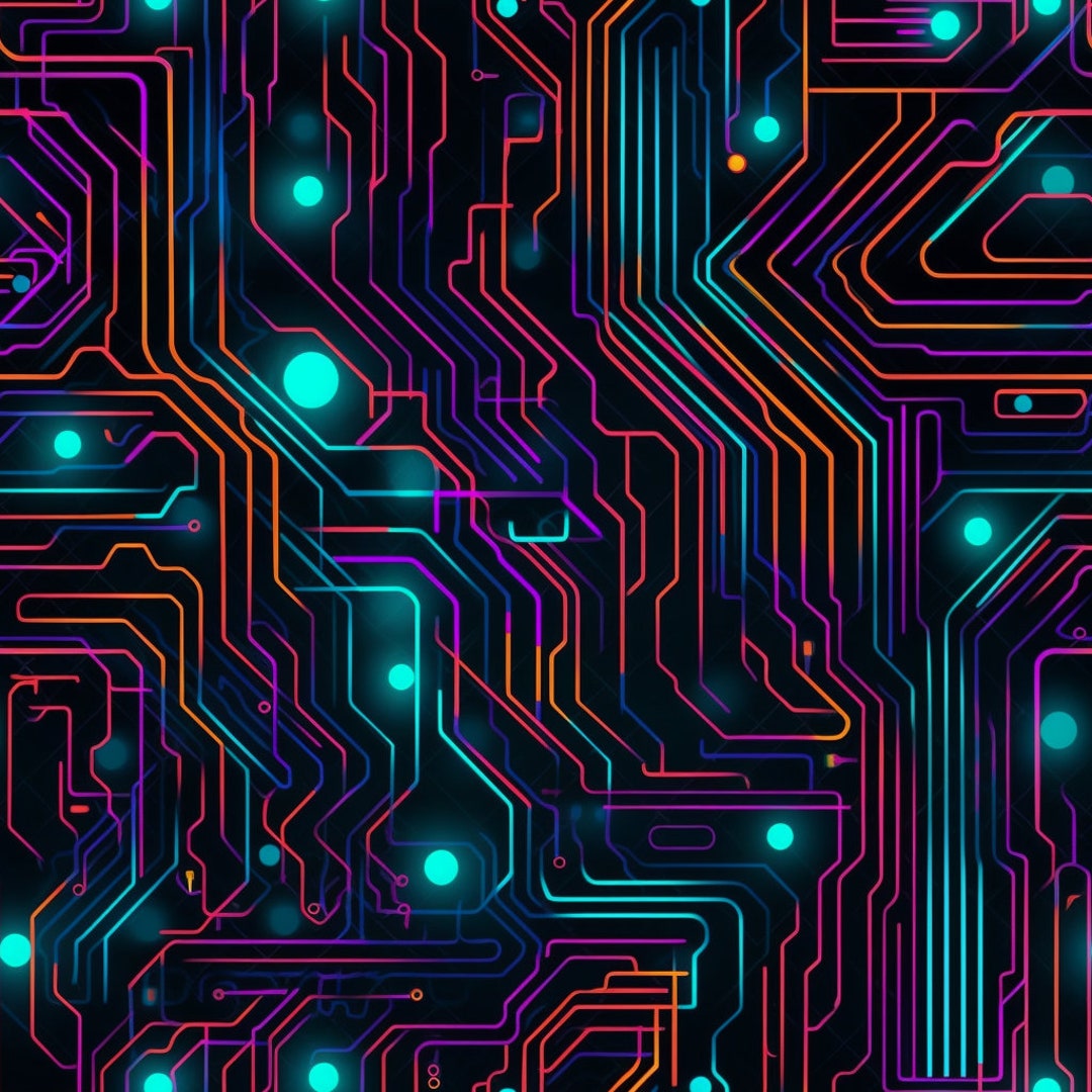 Circuitry Seamless Pattern - Etsy