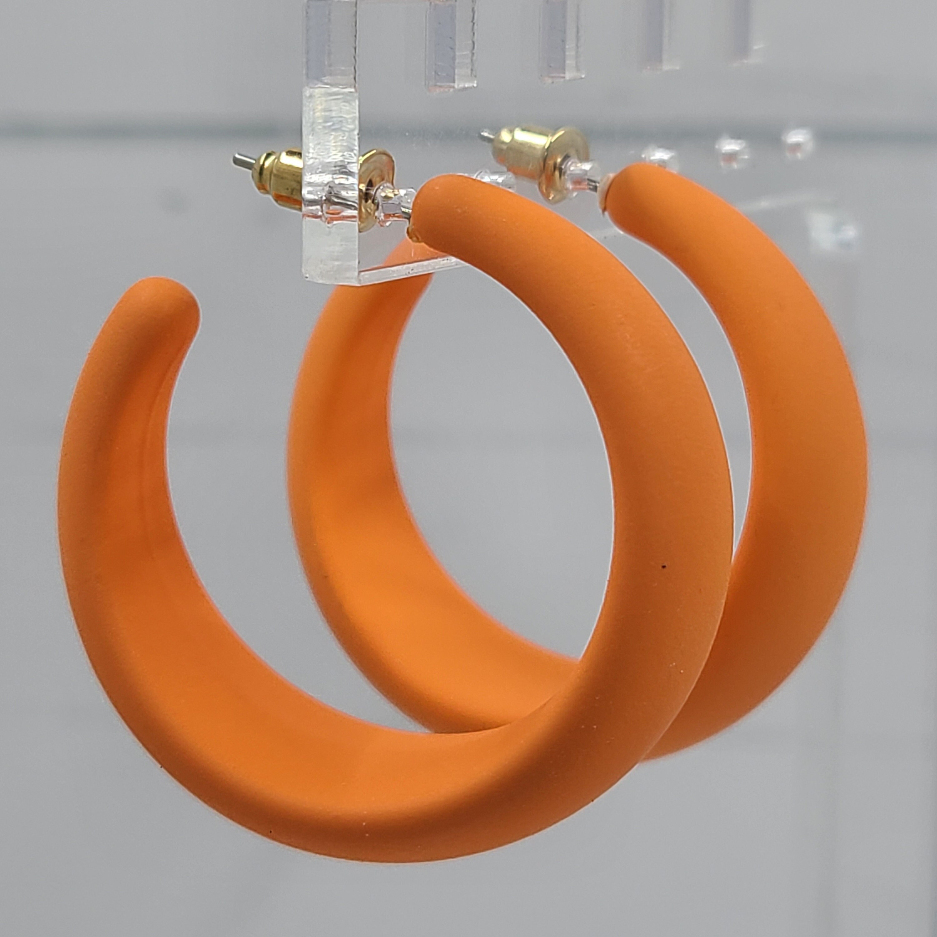 Pastel Orange 80's Retro Smooth Matte Texture 1.5 Semi Wide Fashion ...