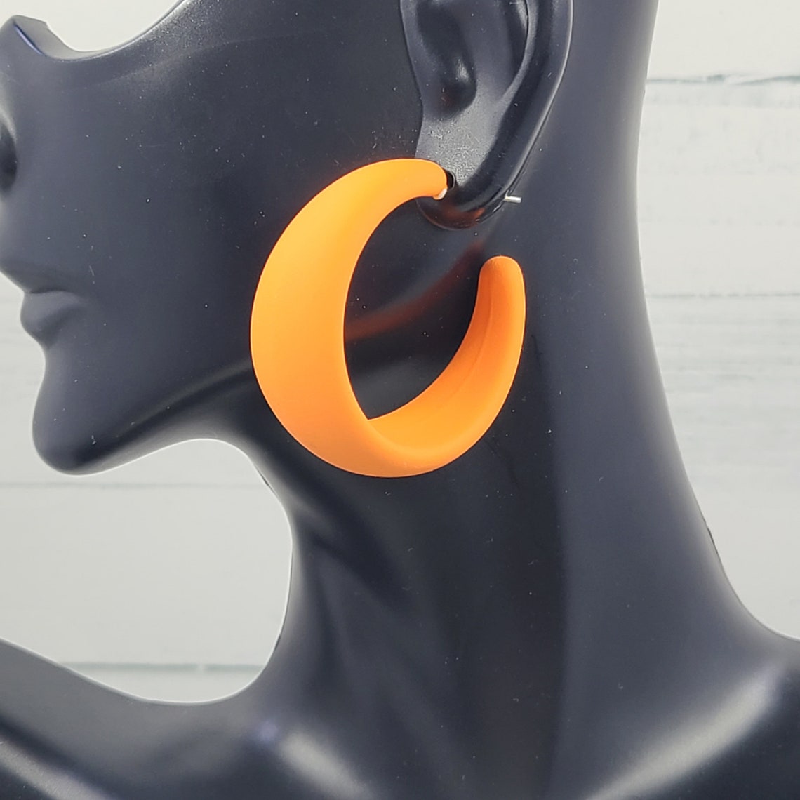 Pastel Orange 80's Retro Smooth Matte Texture 1.5 Semi Wide Fashion ...