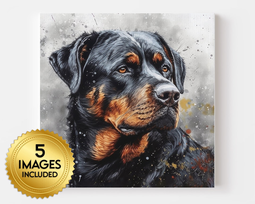Rottweiler Watercolour, Rottweiler Art, Rottweiler Print, Rottweilers ...