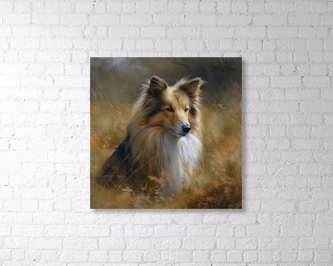 Shetland Sheepdog Sheltie Art Sheltie Oil Painting Sheepdog - Etsy