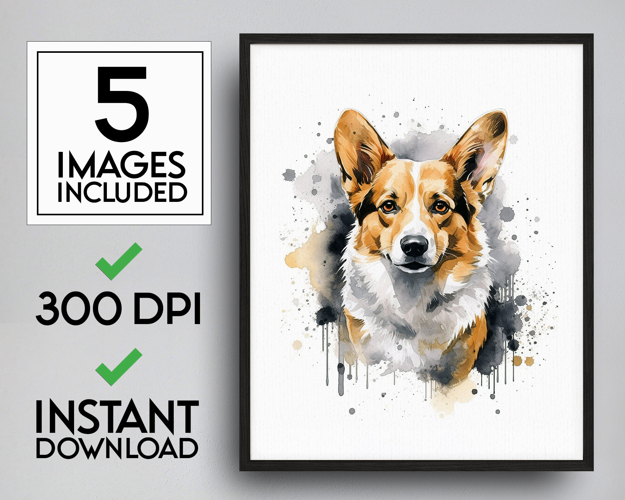 Pembroke Welsh Corgi, Corgi Watercolour, Corgi Art, Corgi Pictures ...