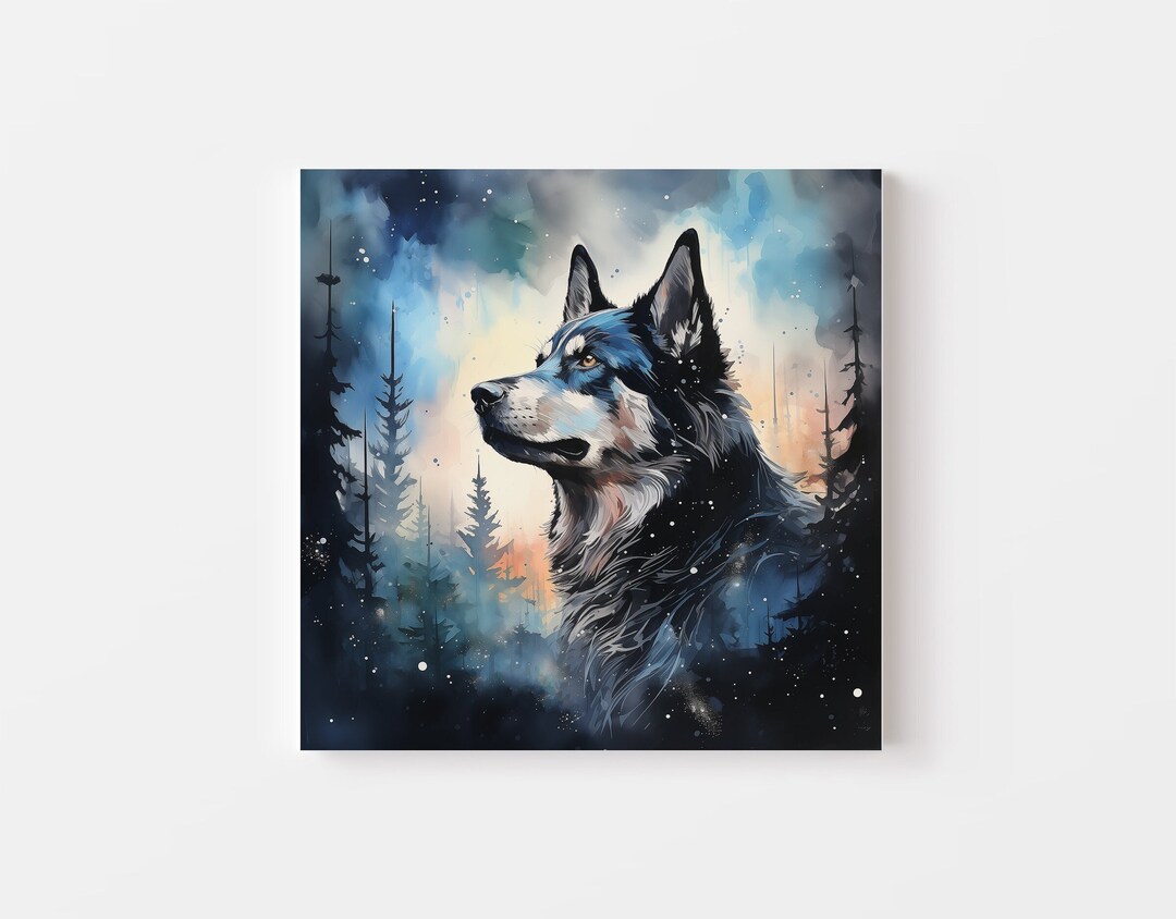 Husky Watercolour, Art Bundle, 5 Images Included, Instant Download ...