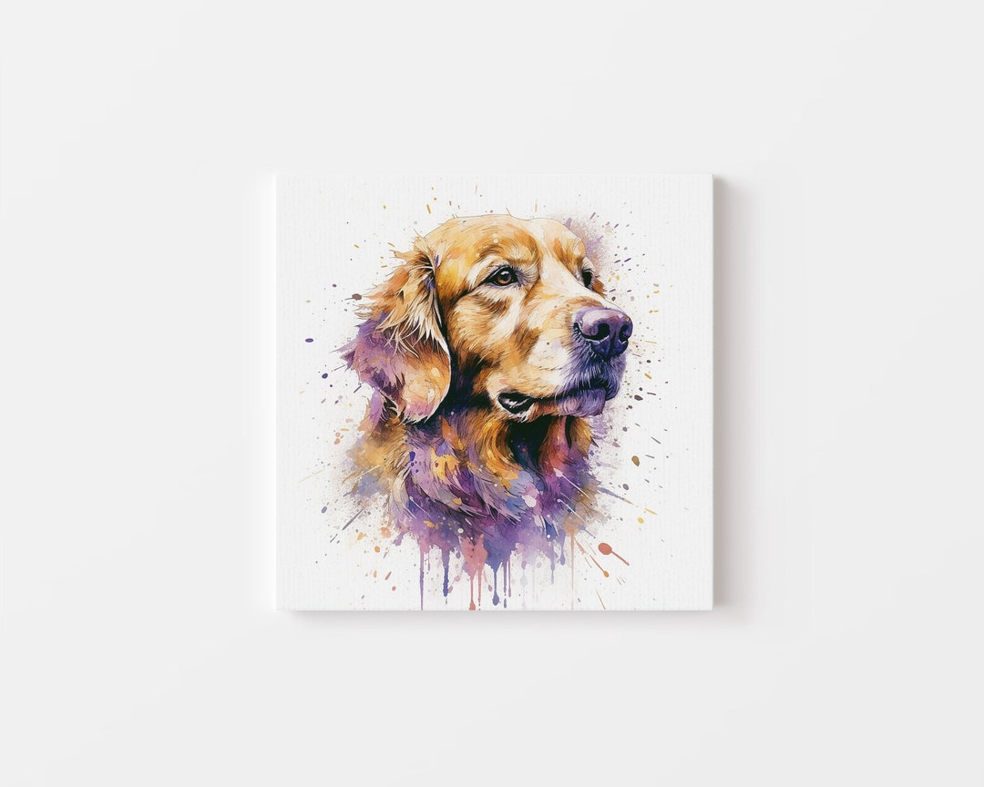 Golden Retriever Watercolour, Retriever Watercolour, Golden Retriever ...