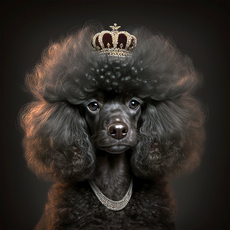 Poodle Queen, Queen Poodle, Monarch Poodle, Poodle Prints, Poodle Wall ...