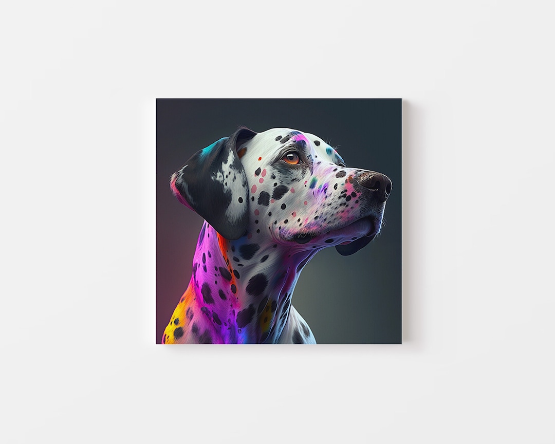 Dalmatian Art, Colorful Dalmatian, Dalmatian Wall Art, Dalmatian ...