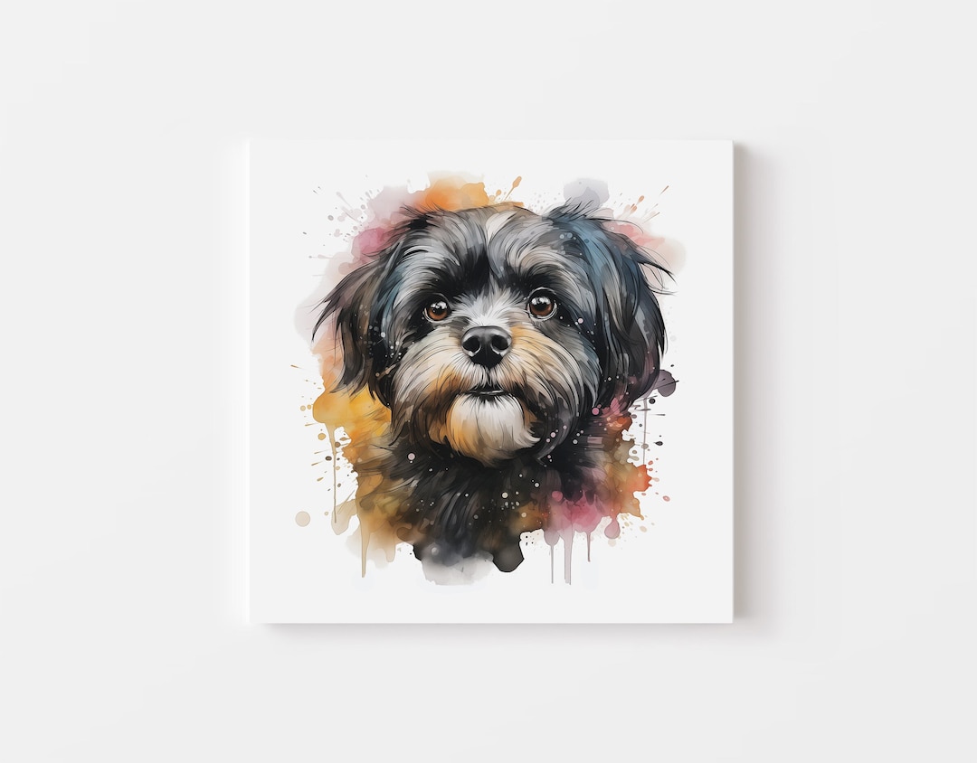 Shih Tzu Watercolour, Art Bundle, 5 Images Included, Shih Tzu Portrait ...