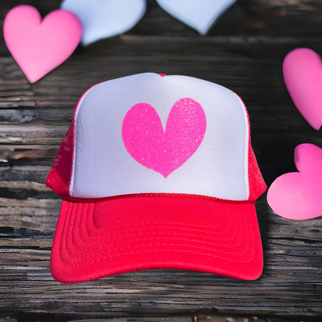 Valentines Day heart Trucker Hat - Etsy