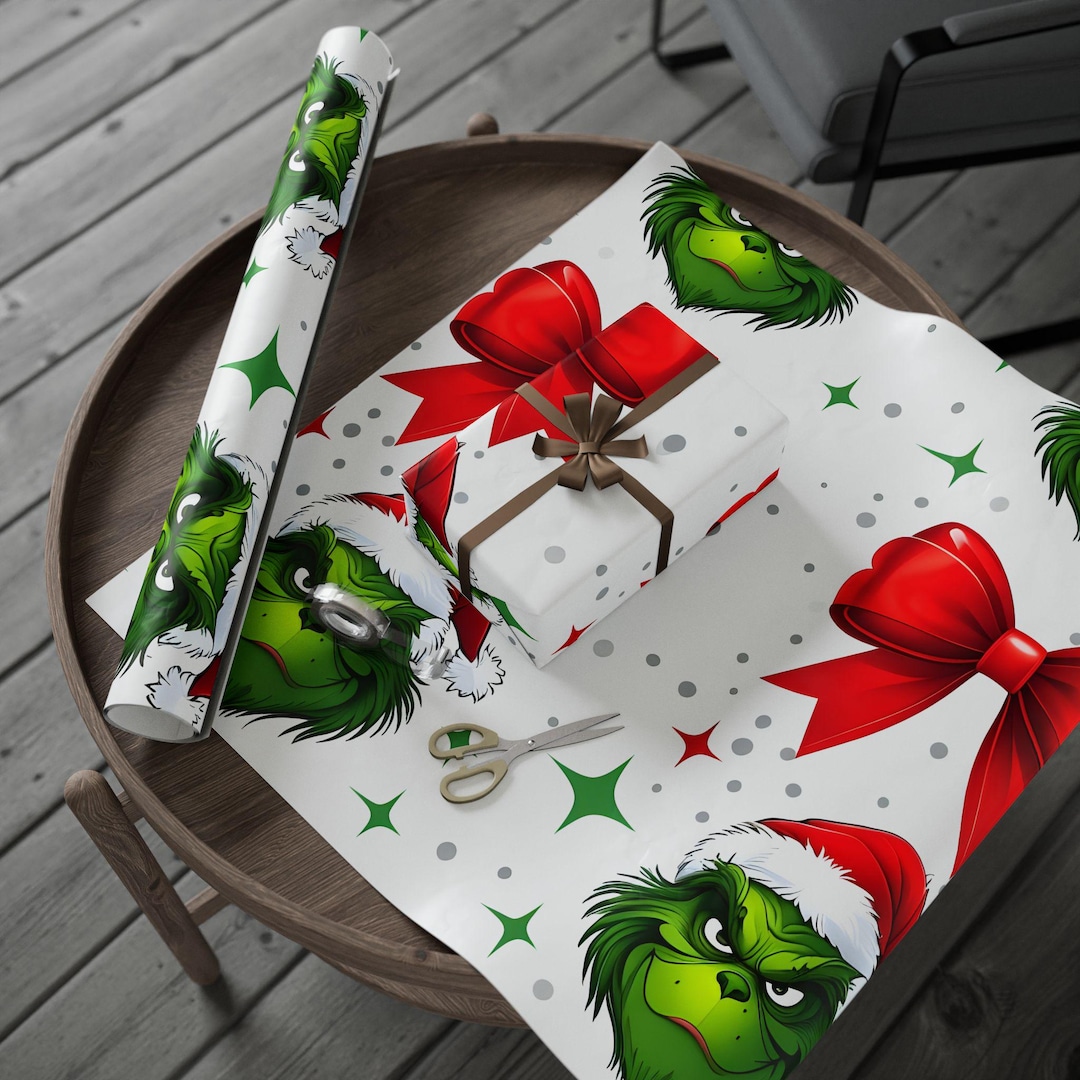 Christmas Grinch Stole Wrapping Papers, Holiday Gift Wrap, Festive ...