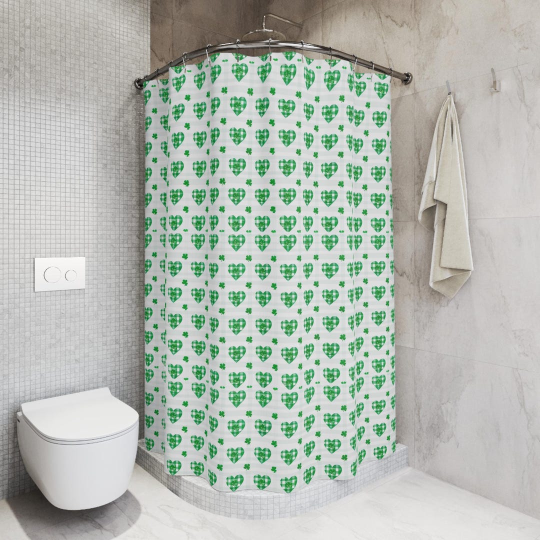 Irish Shower Curtain St. Patrick's Day Decoration, Celtic Bathroom ...