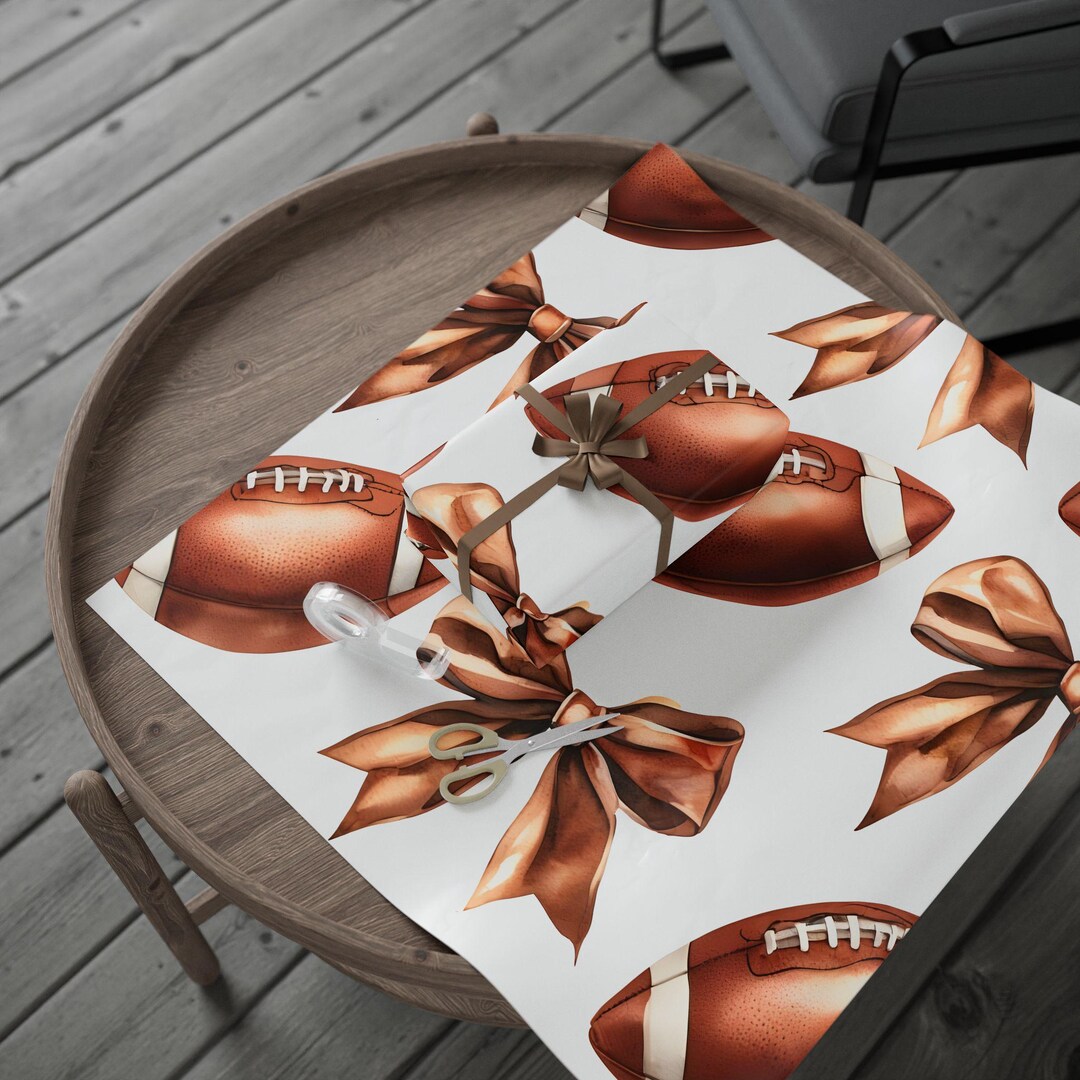 Football Wrapping Papers, Sports Gift Wrap, Game Day Gift Wrap, Soccer ...