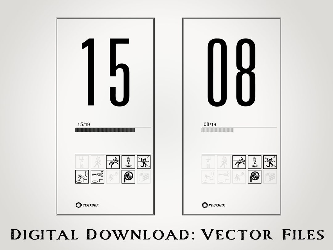 Portal: Test Chamber Signs_vector - Etsy