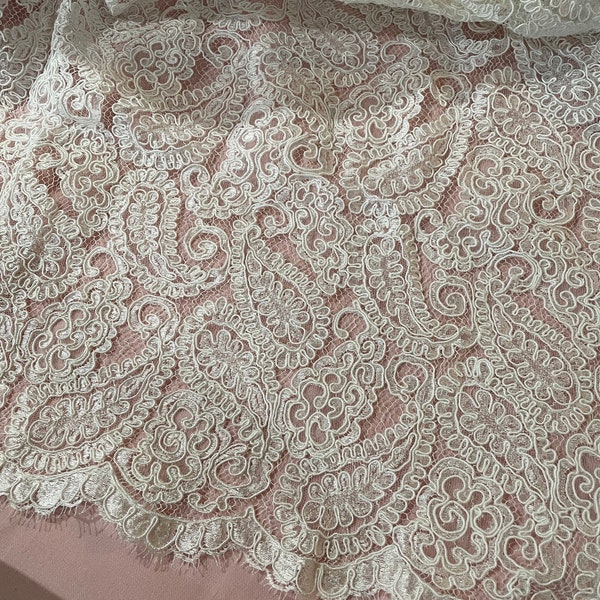 Alencon Lace Fabric - Etsy